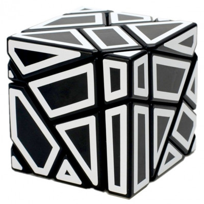 Ninja Ghost Cube Black (White Stickers) → MasterCubeStore