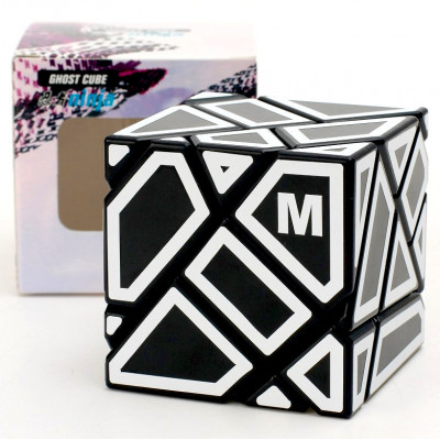 Ninja Ghost Cube Black (White Stickers) → MasterCubeStore